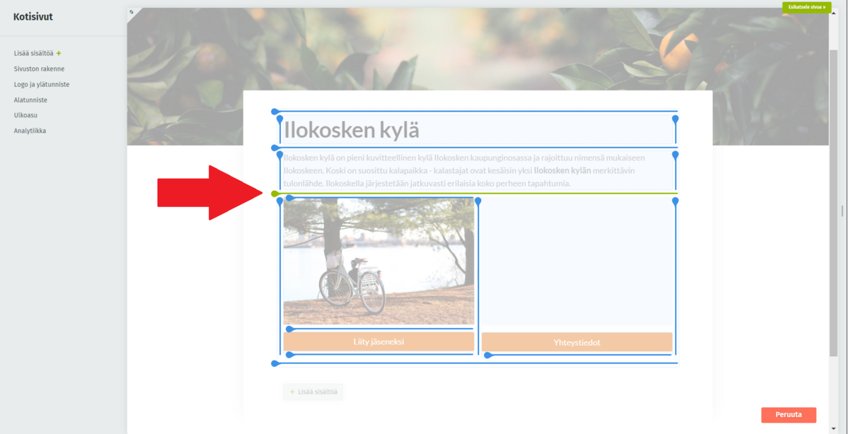 Osioiden toiminnot - Ohjeisto